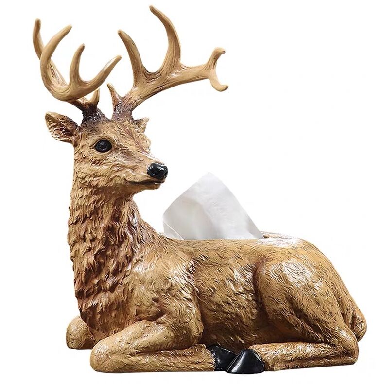 Deer shape Tissue box Multi-Purpose Resin Tissue Box Cover Holder for ...