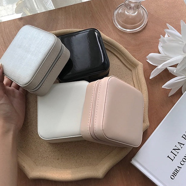Portable Jewelry box Travel mini size jewelry organizer with Zipper ...